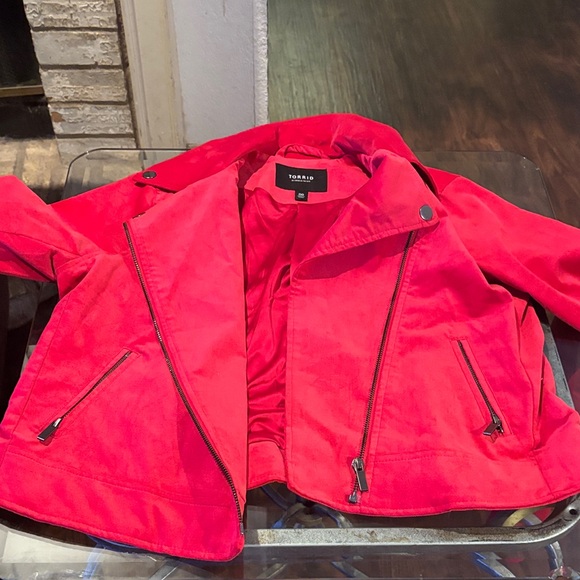 torrid | Jackets & Coats | Torrid Vibrant Red Leather Jacket | Poshmark
